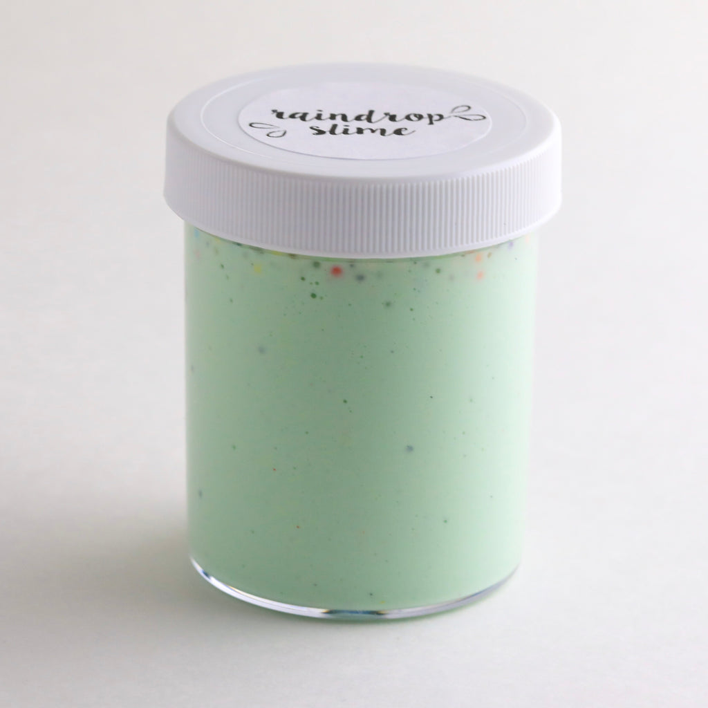 Rainbow Shamrock Shake Floam – Raindrop Slime